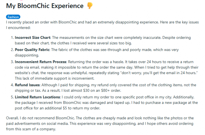 BloomChic Reviews from Real Shoppers: Is It Worth the Risk?